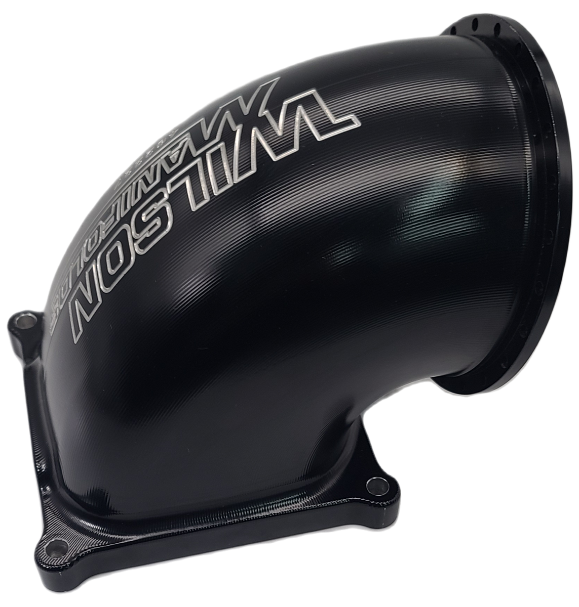123mm 4500 Billet Elbow Black Anodized – Wilson Manifolds